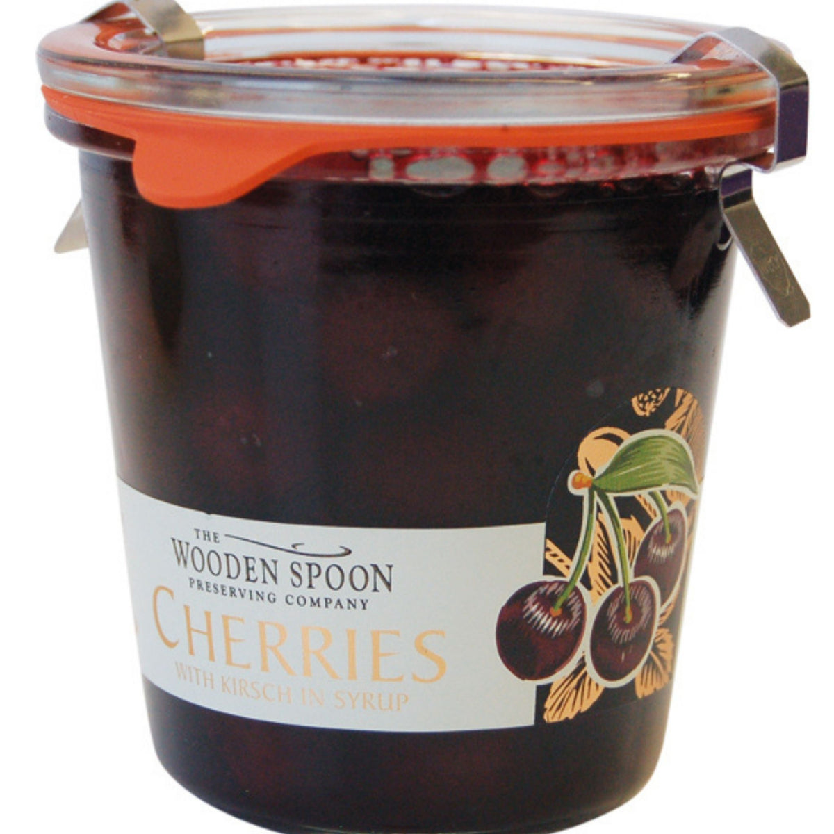 Cherries with Kirsch in Syrup sold at Groombridge Farm Shop
